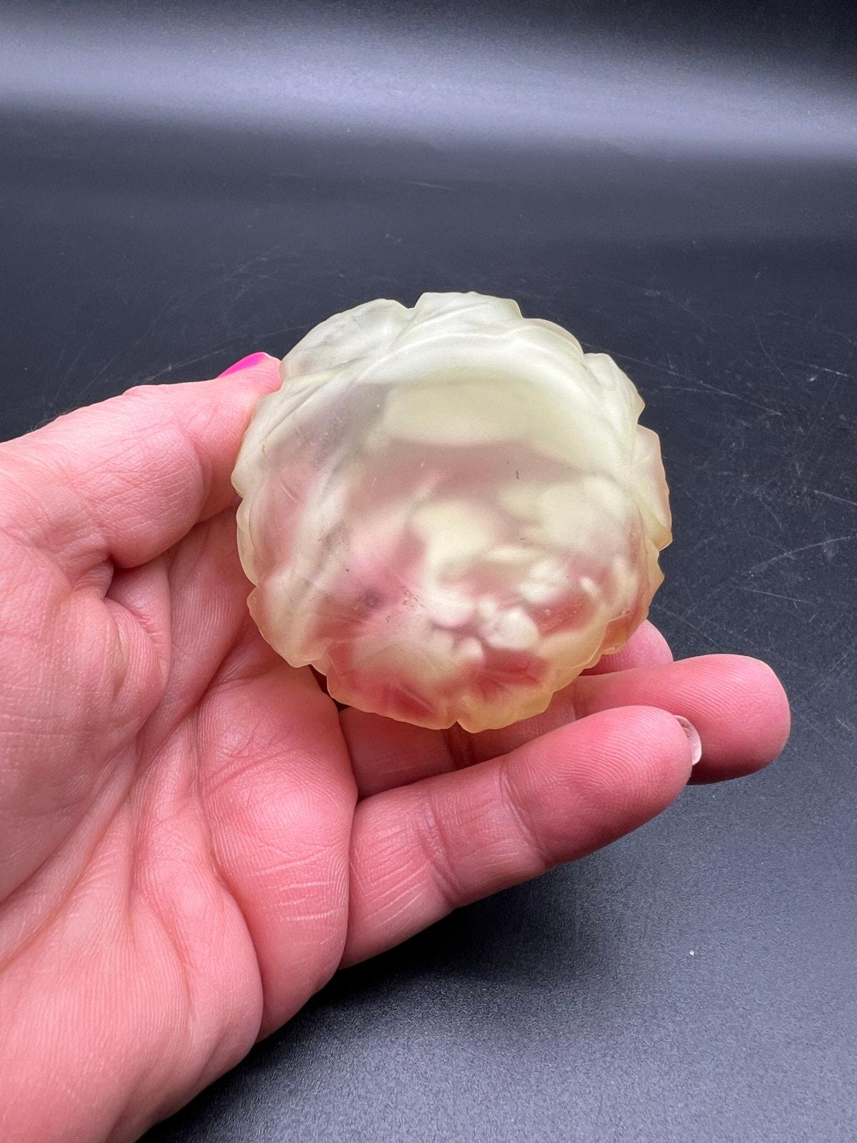 Antique Northwood Glowing Satin Glass #333 Leaf Mold Cranberry Splatter ...