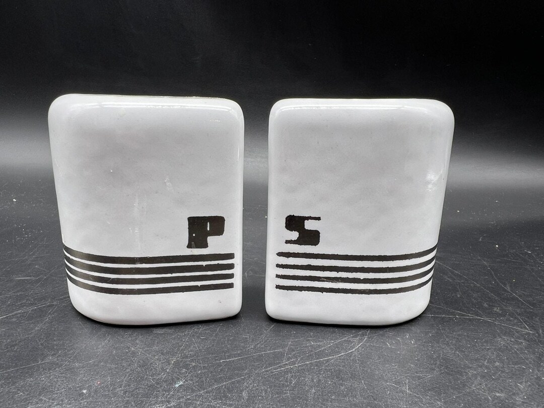 MCM Rangetop Stovetop Salt and Pepper Silver Stripes - Etsy