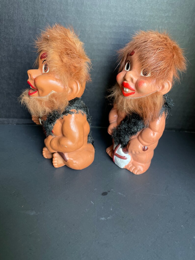 Vintage Cavemen Caveman Red Clay Pottery Banks Set of 2 | Etsy