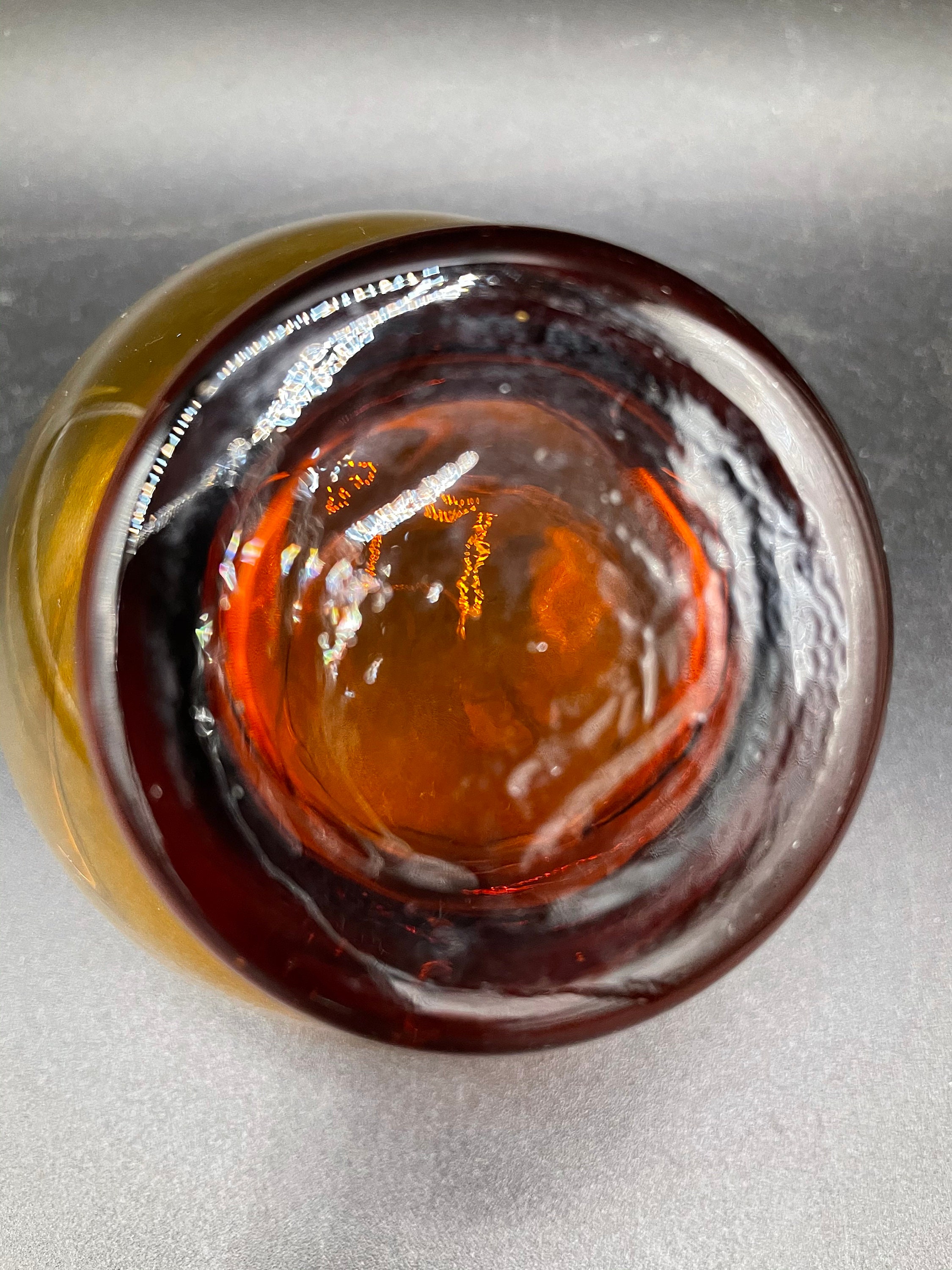 Vintage MCM Unusual Odd Cocktail Set Amber Glass Martini Mixer | Etsy