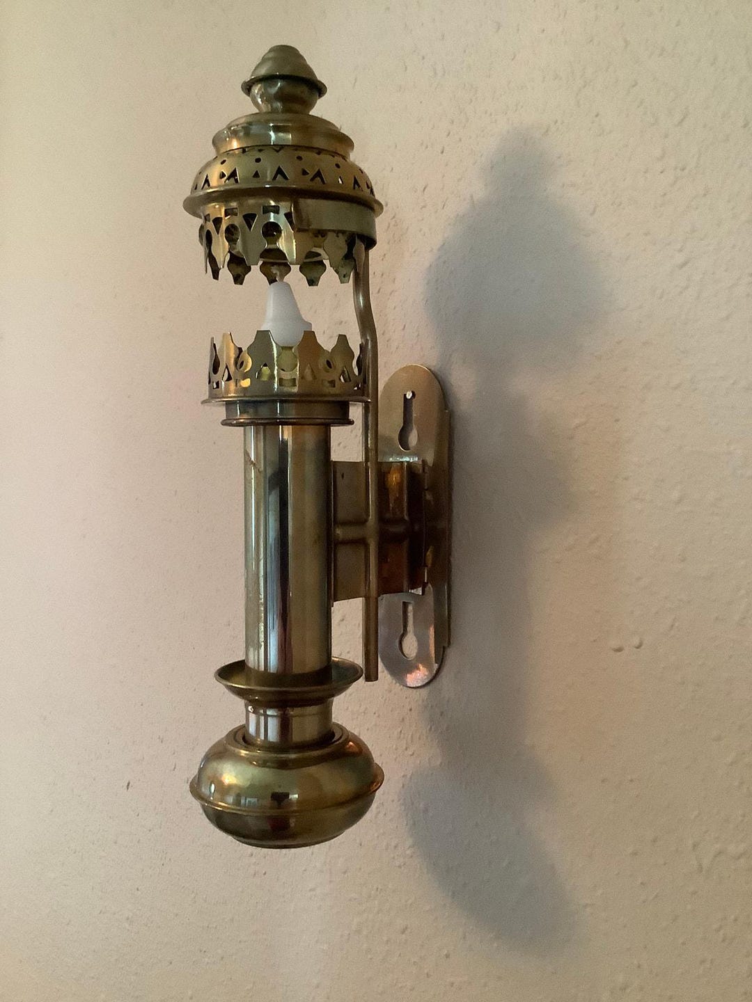 Railroad Brass Candle Sconce Reproduction Interpur Taiwan - Etsy