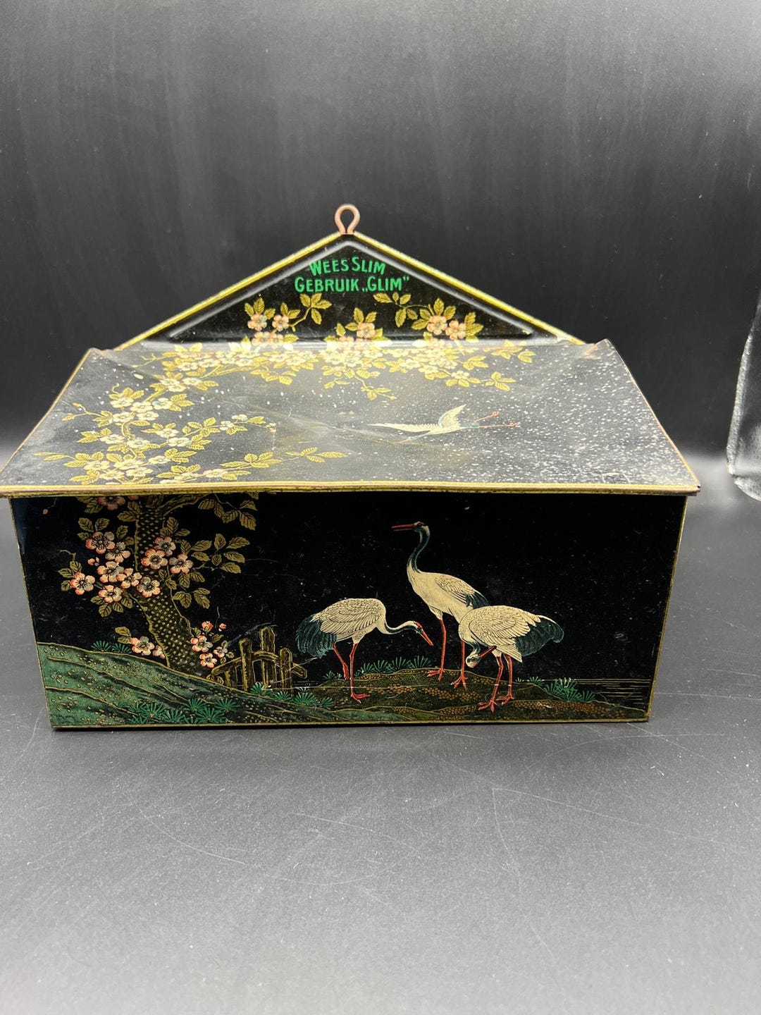 Antique Dutch GLIM Shoe Shine Kit Tin 1920's Tin Hinged Box - Etsy