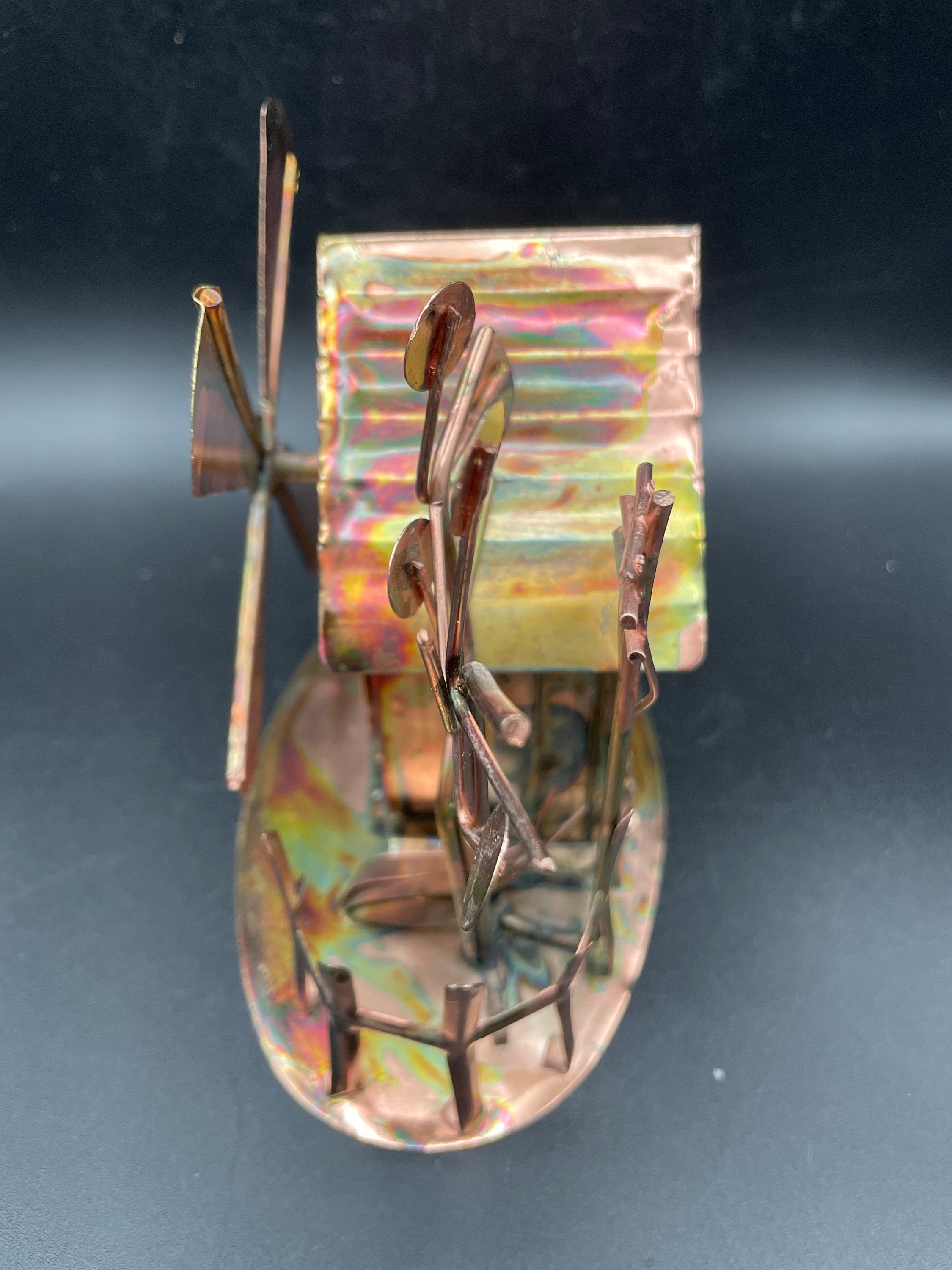 Vintage Chinese Craftsman Copper Metal Windmill Music Box - Etsy