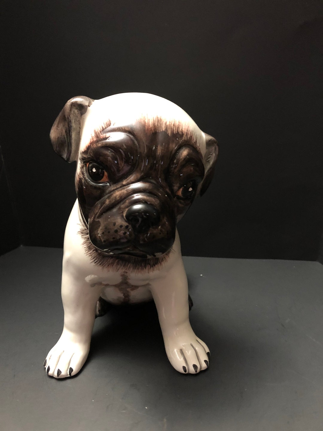 Vintage Ceramic Fawn Pug Dog Puppy Dog Eyes - Etsy