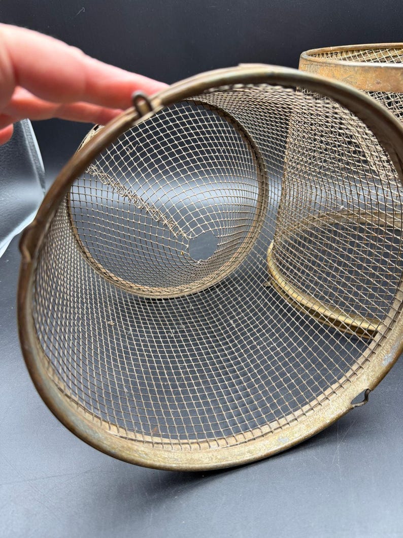 Vintage Rustic Metal Minnow Traps Cage Turn Into Pendant Lamps - Etsy