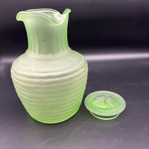 Uranium Glass Frigidaire Beverage Server Ice Tea Pitcher With Lid - Etsy