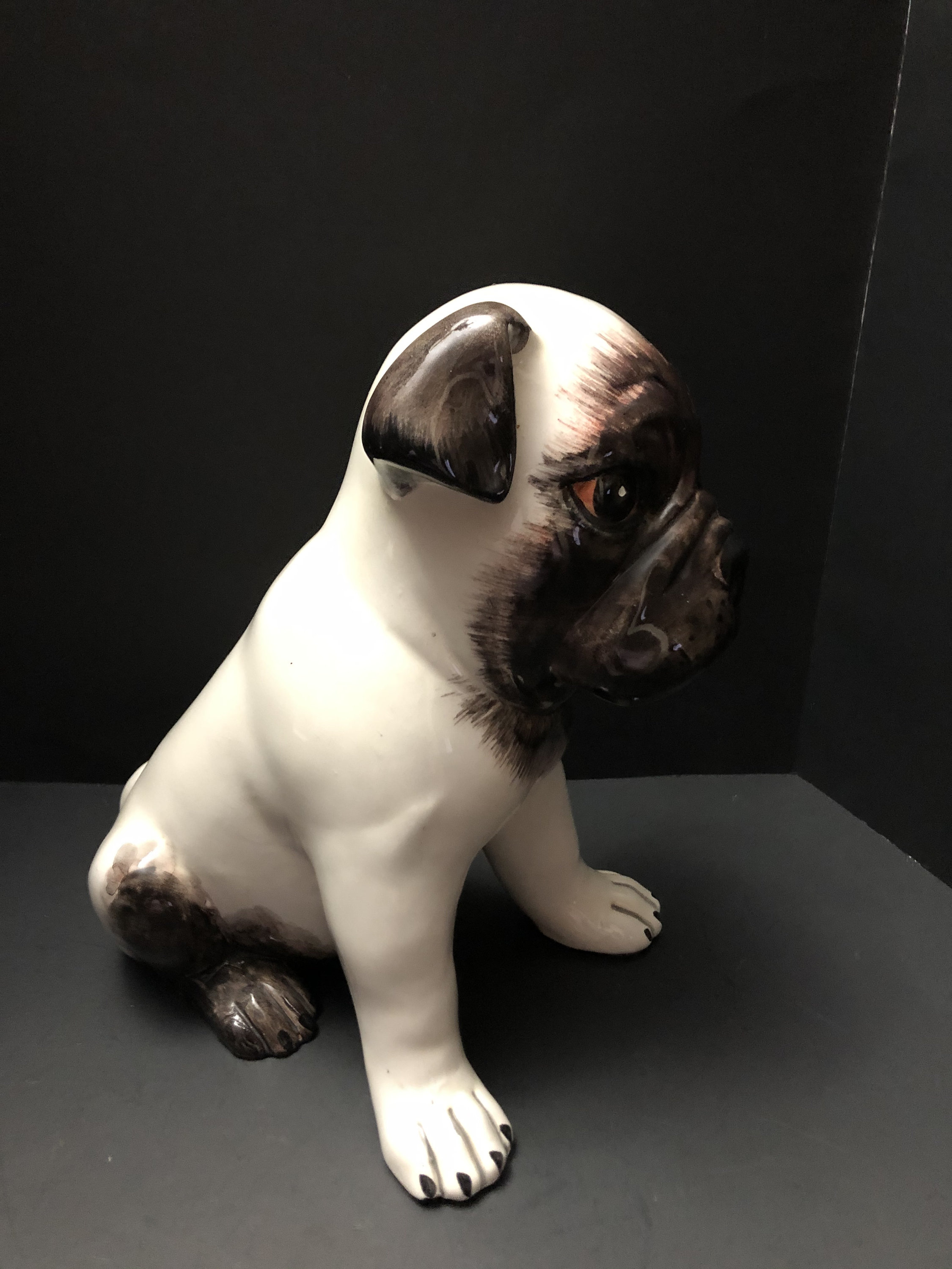 Vintage Ceramic Fawn Pug Dog Puppy Dog Eyes | Etsy