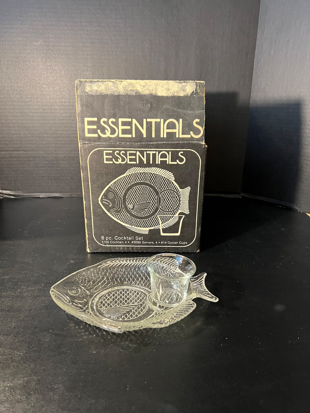 Shrimp Cocktail Individual Serving Plate Sauce Cup Fish Shaped Plate - Etsy