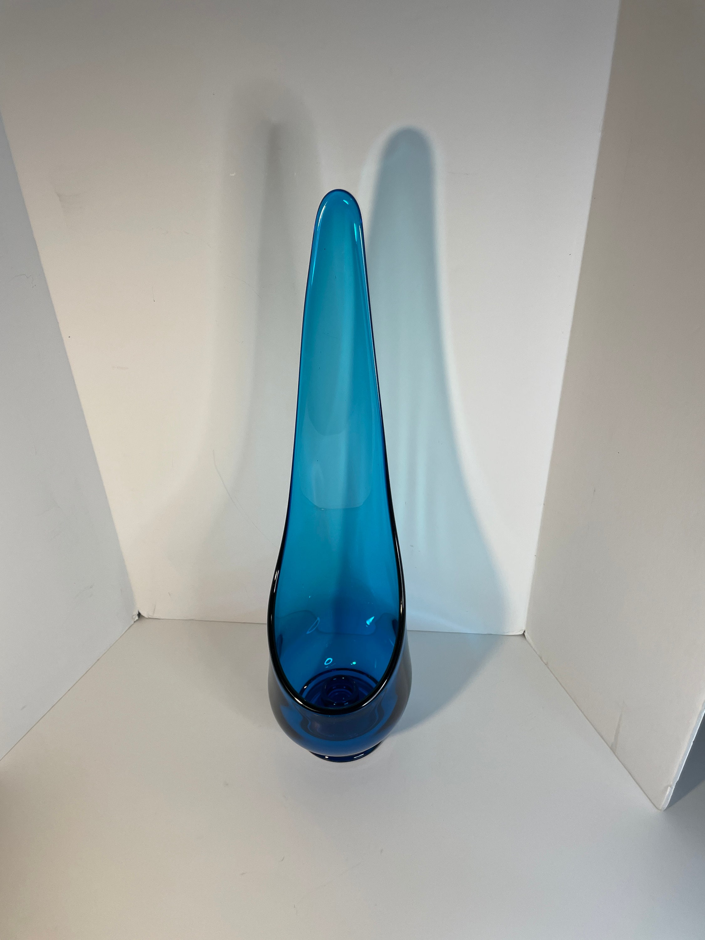 MCM Viking Glass Swung Glass Candleholder Brilliant Blue - Etsy