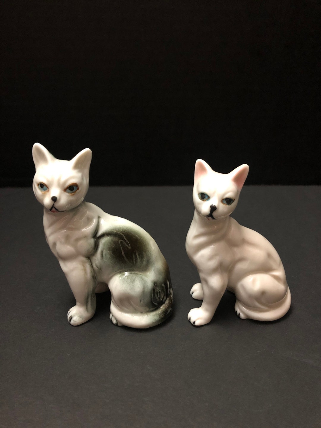 Vintage Muscle Cats Siamese Cats Blue Eyes Figurines - Etsy