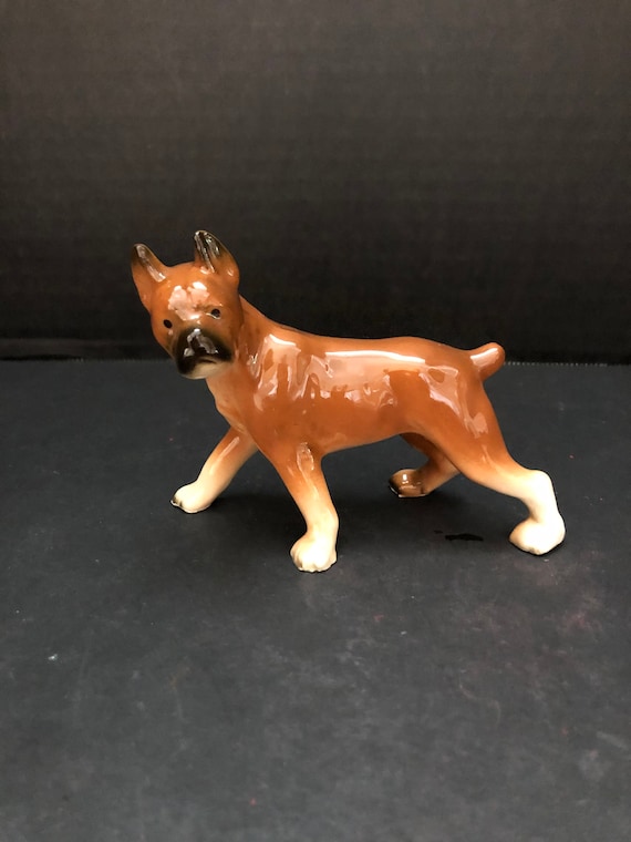 Vintage Ceramic Boxer Dog Figurine 1950's - Etsy