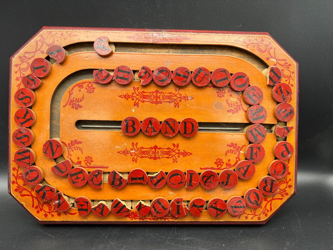 Antique Wooden Spelling Game Board 1886 - Etsy