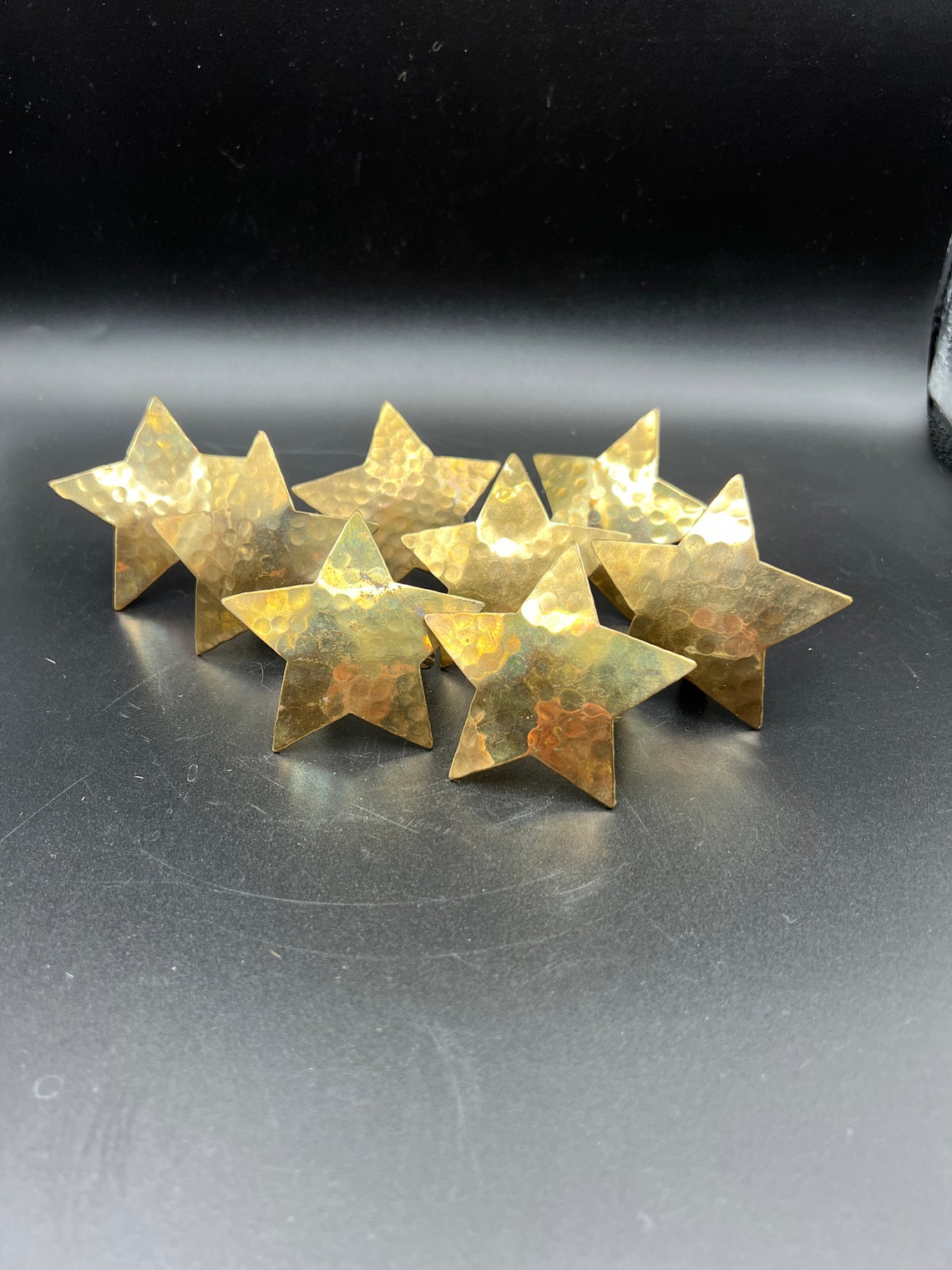 Hammered Brass Star Napkin Rings or Holders Christmas Dinner - Etsy