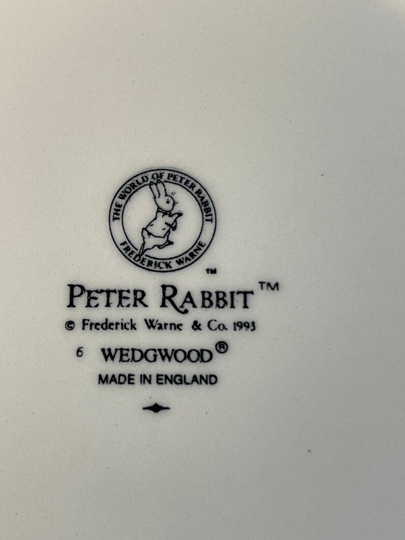 Wedgwood 1993 Peter Rabbit 3 Piece Children's Dinnerware - Etsy