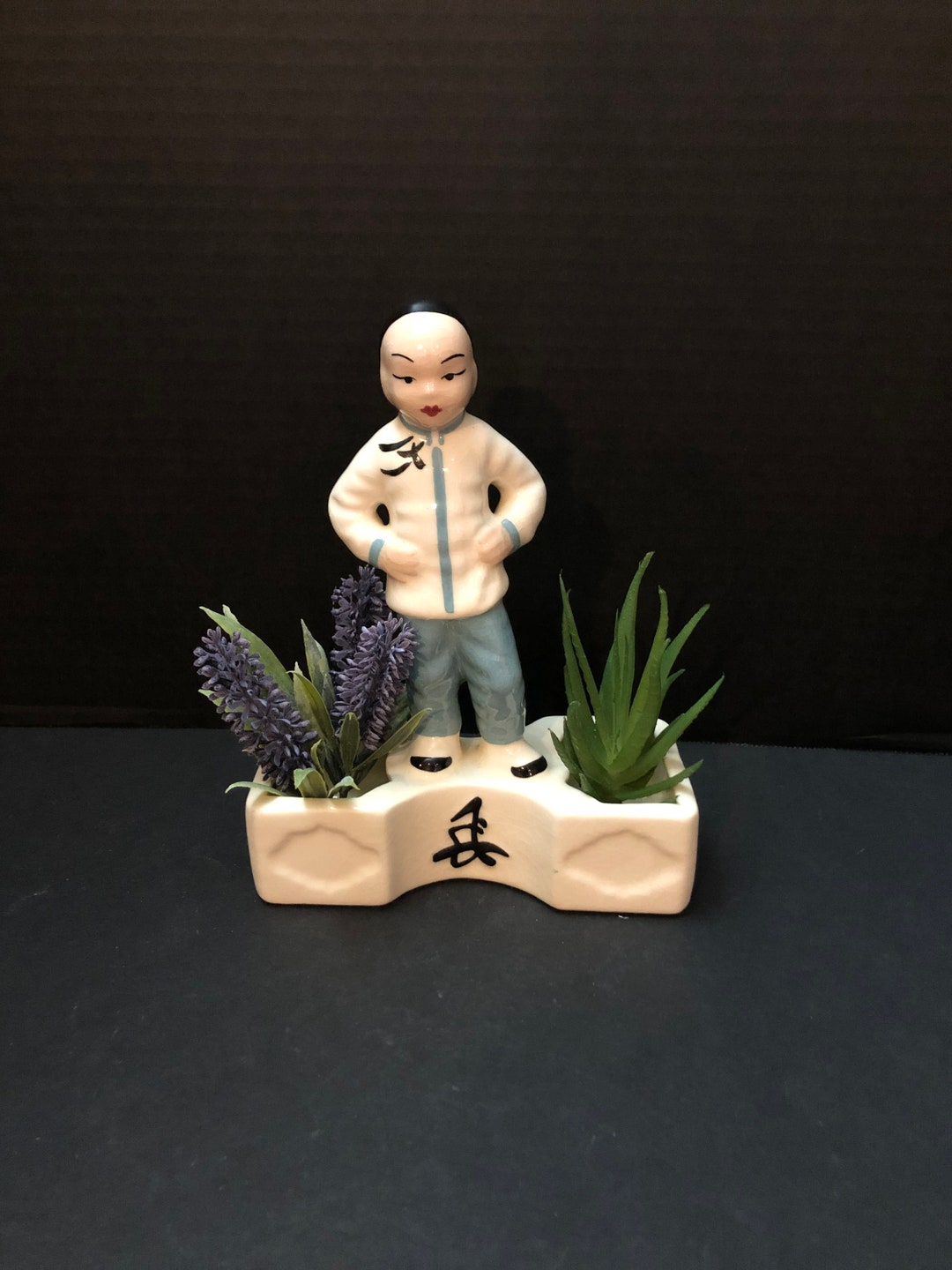 Chinese Asian Man Ceramic Planter 1950s - Etsy
