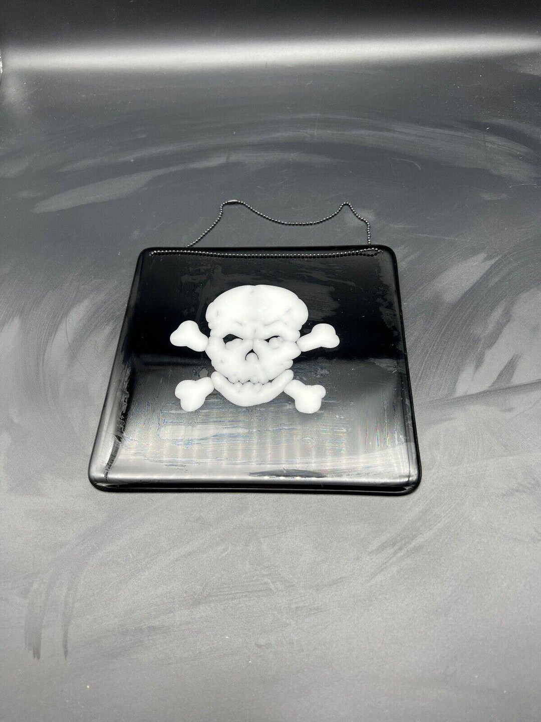 Skeleton Cross Bones Glass Wall Hanging or Trivet Halloween Decor - Etsy