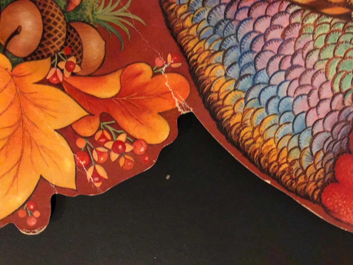Vintage Die Cut Thanksgiving Turkey and Plastic Canvas 3-D - Etsy