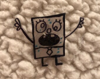 Spongebob Squarepants Moment Quote Pin/keychain/phone Charm | Etsy