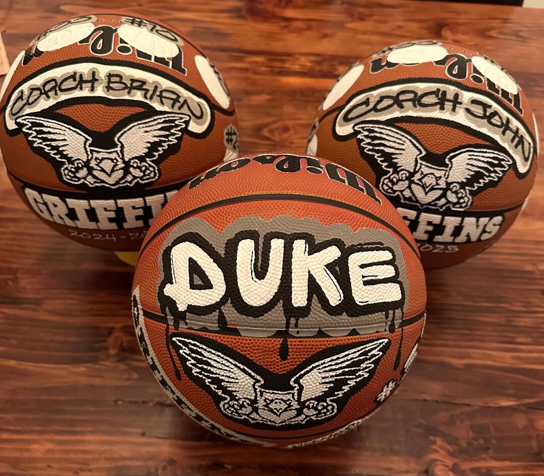Custom Painted Basketball Great Gifts for Players, Teams and Coaches ...