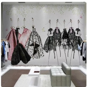Abstract Clothing Skirt Clothing Store Shopping Mall Wallpaper Wall ...