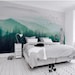 Ombre Mountains Trees Forest Mural Wallpaper Handpainted Pine - Etsy