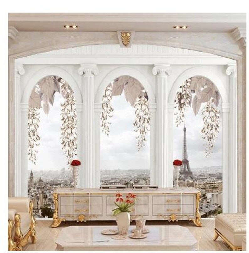 Custom Mural Wallpaper Roman Column Photo Photography | Etsy