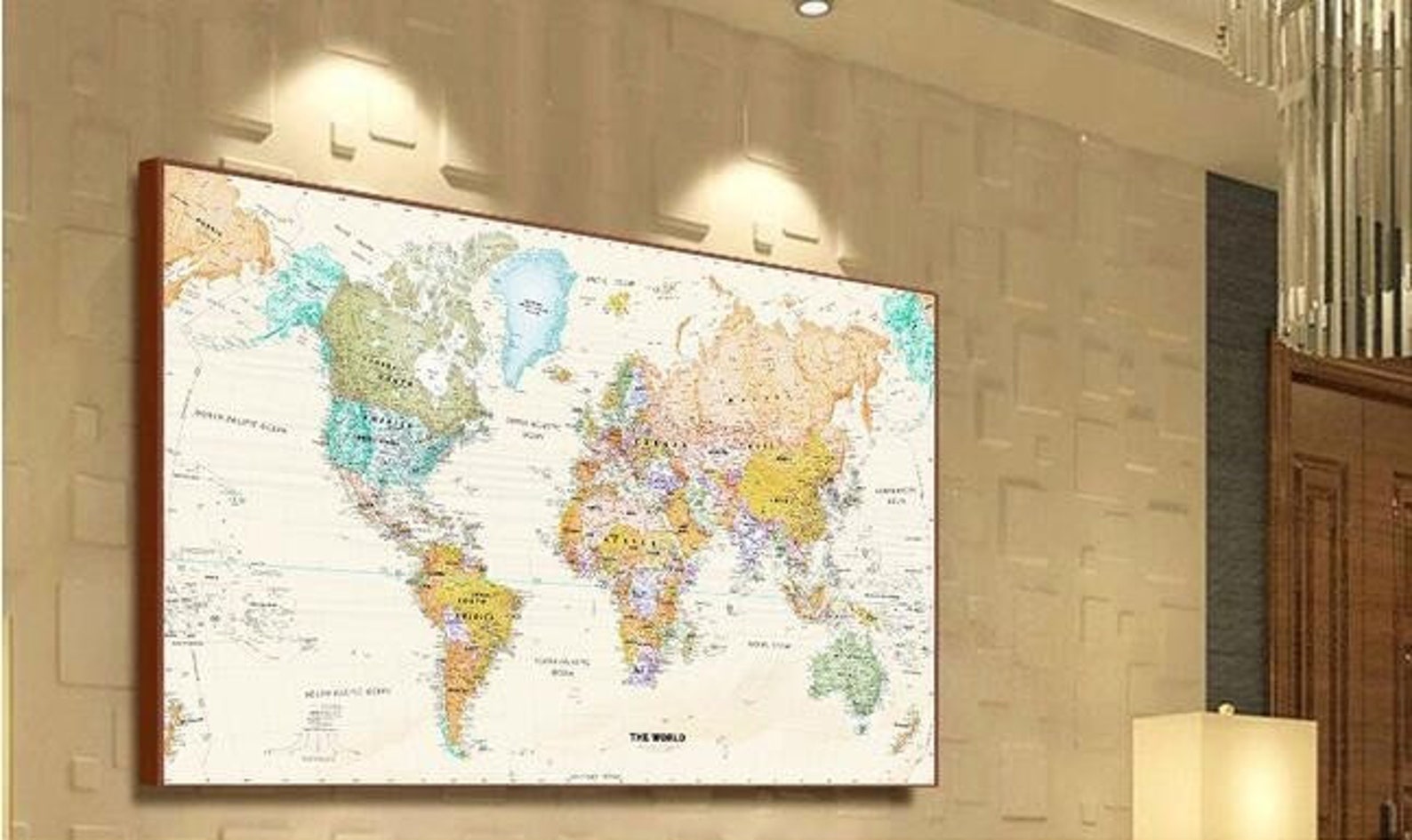 Elegant Light Color Version of the World Map Nursery - Etsy