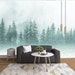 Fresh Simple Trees Forest Mural Wallpaper Handpainted Pine - Etsy