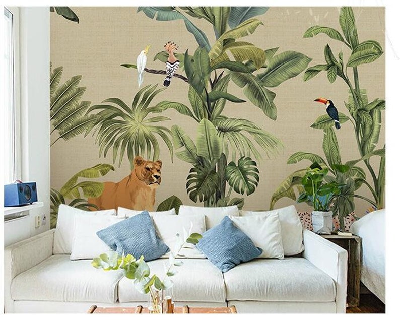 Southeast Asia Tropical Rainforest Tropical Plants Wallpaper - Etsy