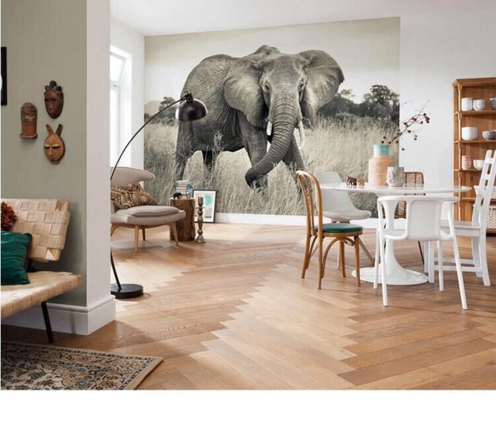 Huge Elephant Wallpaper Wall Murals Home Decor - Etsy