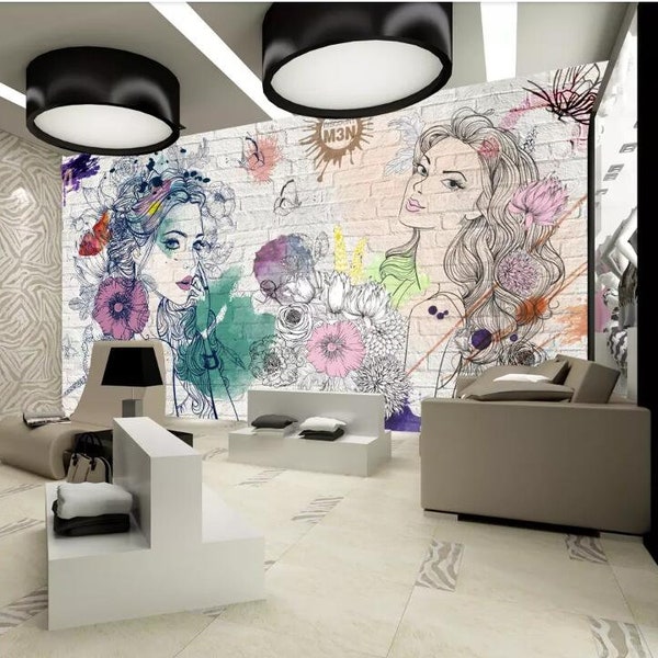 Salon Wallpaper - Etsy