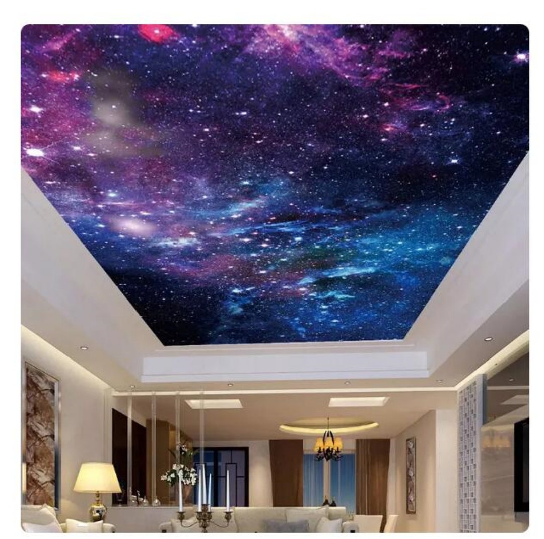 Starry Sky Wallpaper Mural: Living Room, Bedroom Ceiling Painting - Etsy