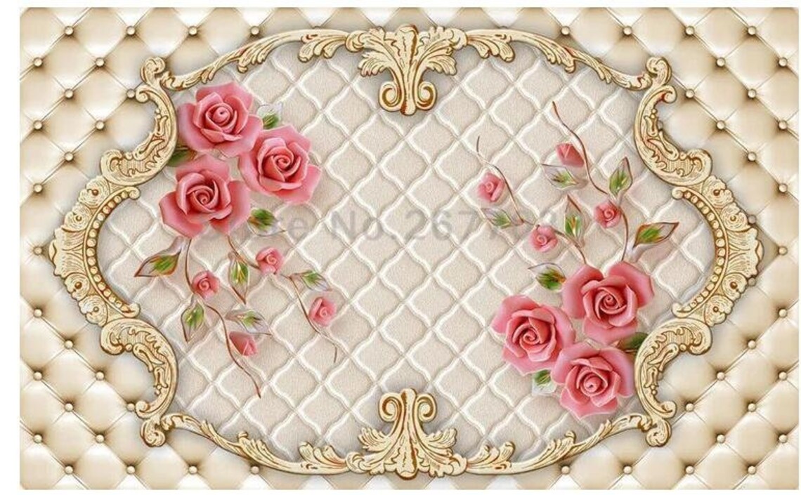 Custom 3D Mural Wallpaper Three-dimensional Rose Soft Bag Art - Etsy