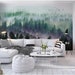 Misty Forest Scene Mural Palm Tree Forests Mural Forest Haze - Etsy
