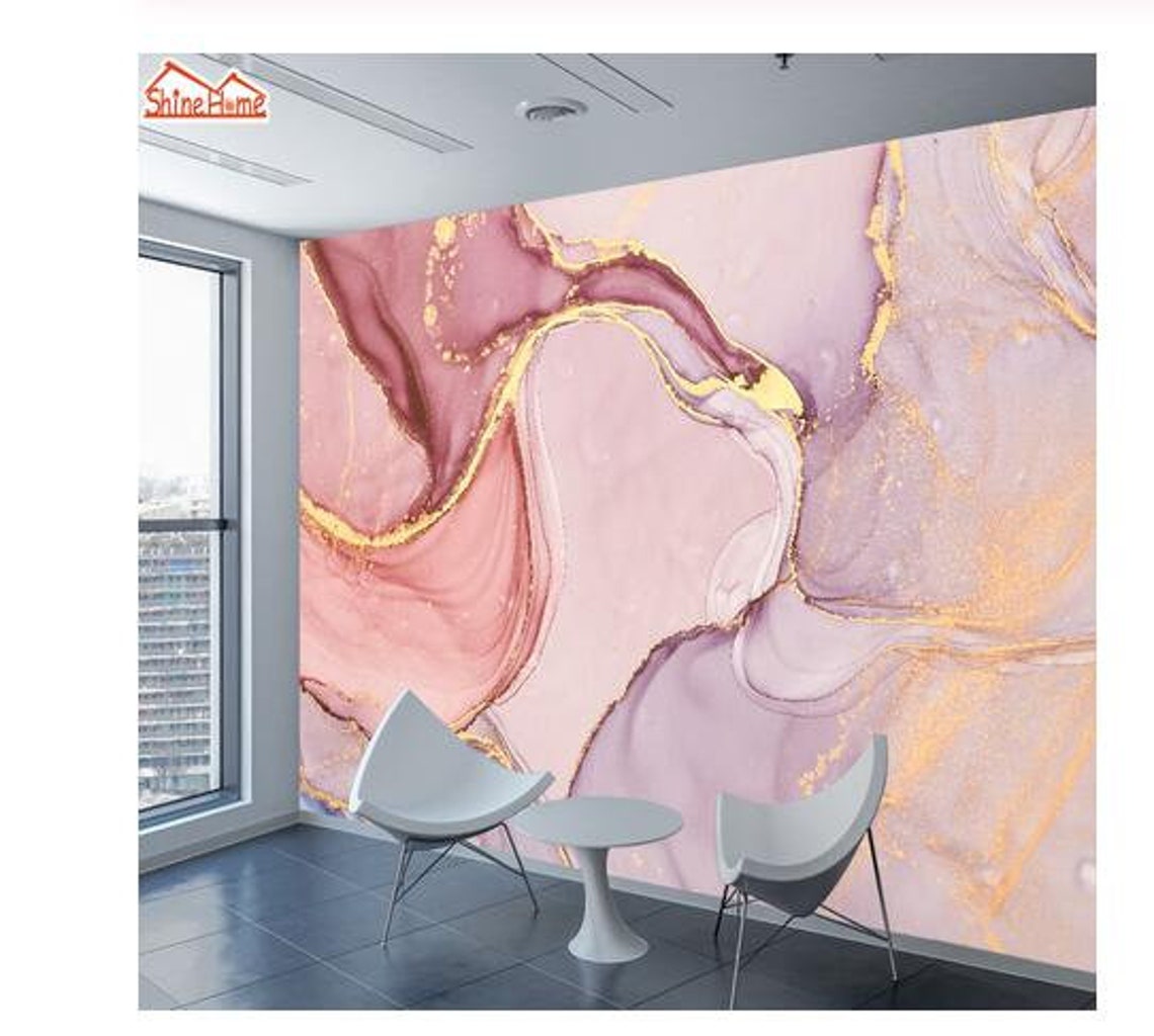 Marble Pattern Wallpaper Mural Wallpapers for Living Room Cafe | Etsy
