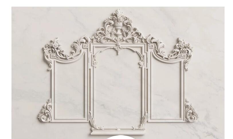 European White Plaster Texture Mirror Wallpaper Hand Painted | Etsy