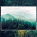 Ombre Mountains Trees Forest Mural Wallpaper Handpainted Pine - Etsy