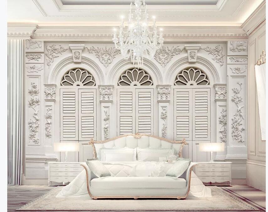 European Luxury Relief Arch Wallpaper Hand Painted Embossed - Etsy