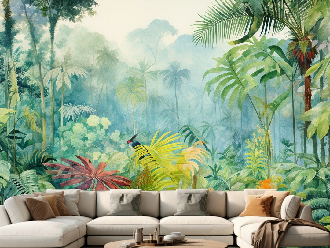Tropical Rainforest Plants Jungle Forest Wallpaper Wall Mural Wall ...
