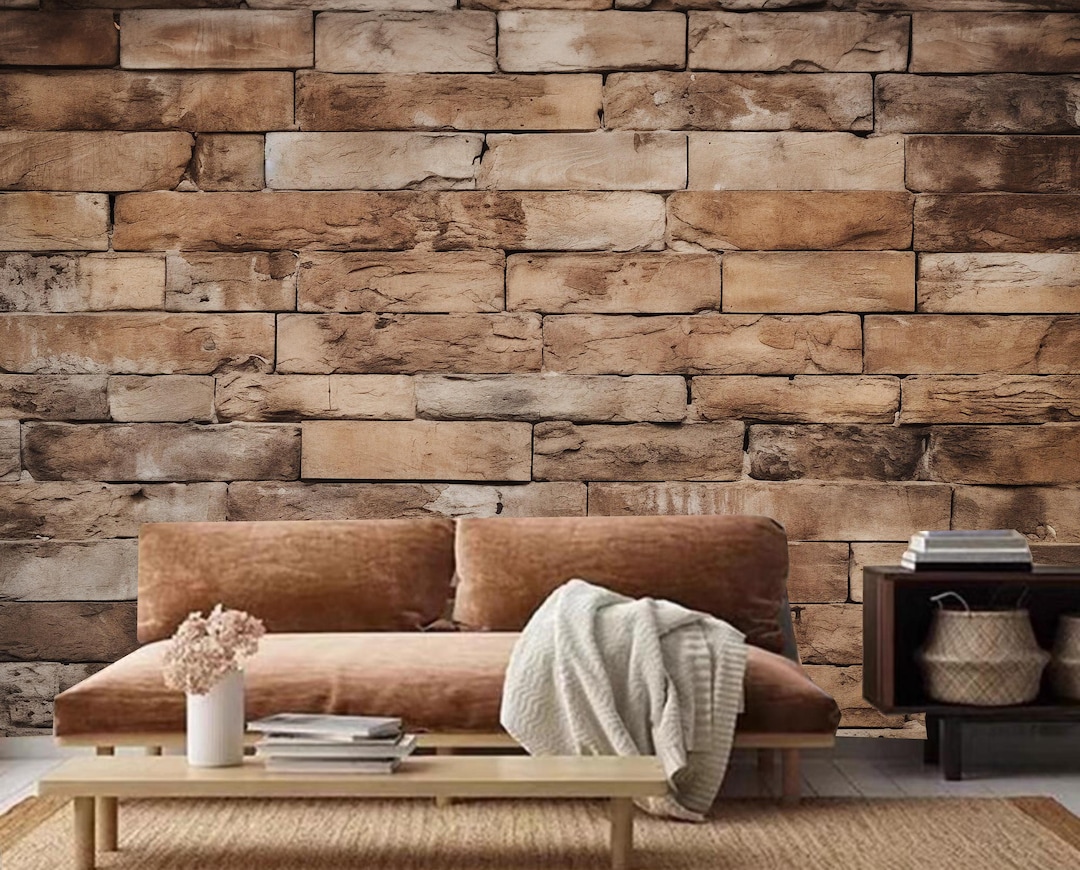 3D Brick Wallpaper Wall Mural Home Decor - Etsy