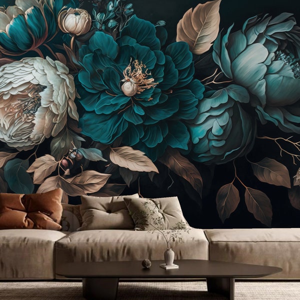 Dutch Floral Wallpaper - Etsy