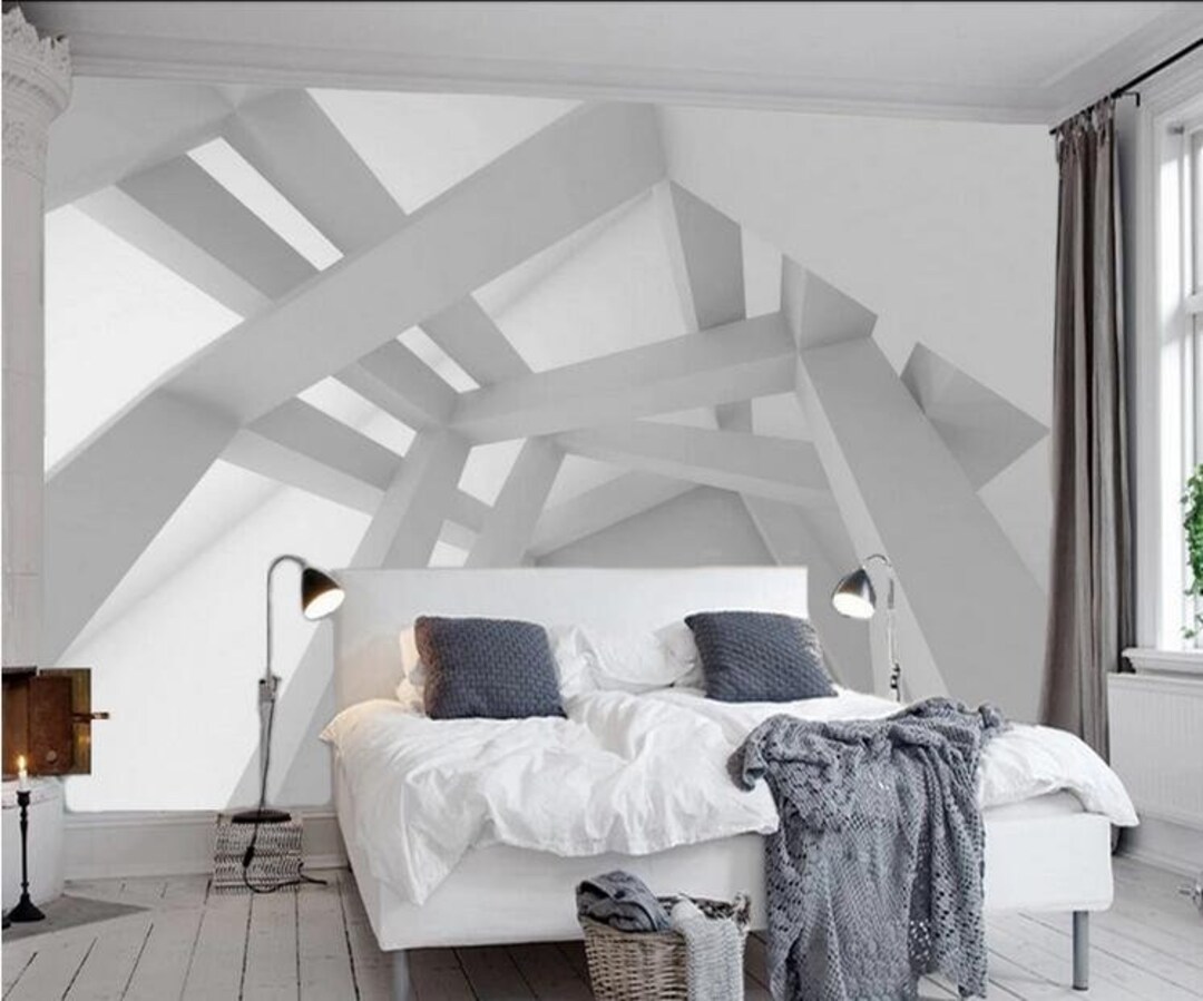 Custom Wallpaper Home Decoration Abstract Geometric Architectural ...