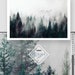 Misty Forest Scene Mural Mountain Forests Mural Forest Haze - Etsy