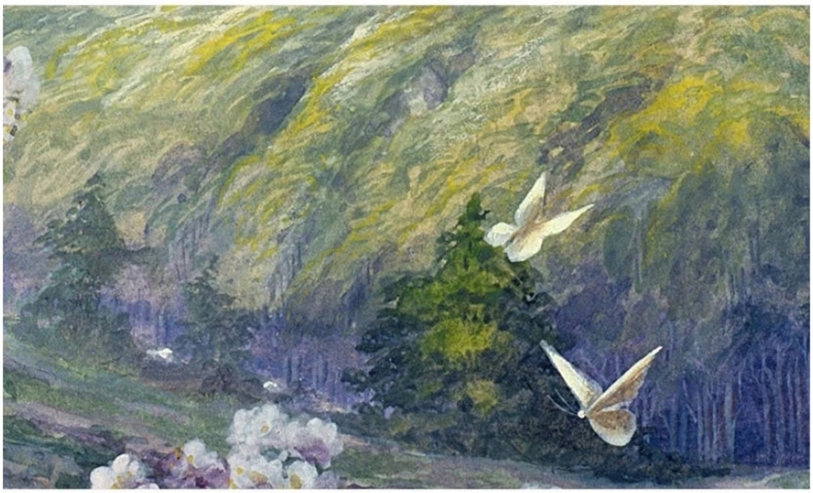 Oil Painting Abstract Countryside Landscape Wallpaper Wall | Etsy