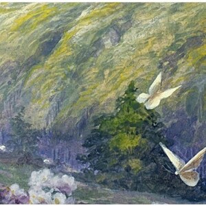 Oil Painting Abstract Countryside Landscape Wallpaper Wall Mural ...