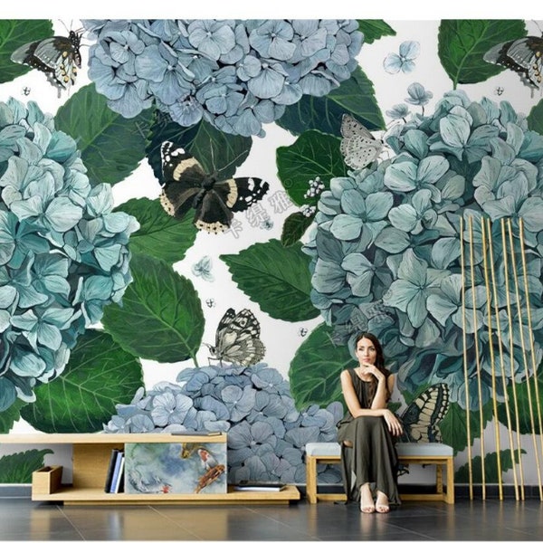 Hydrangea Wallpaper - Etsy