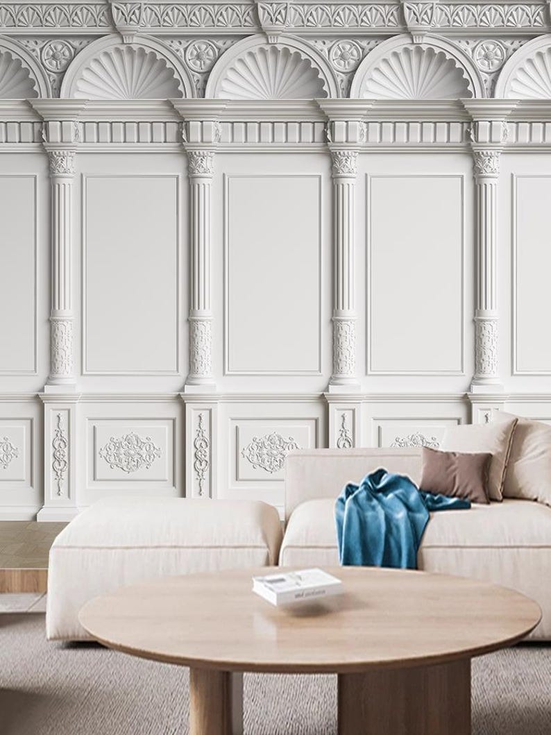 Classic Interior With Mouldings Roman Column Wallpaper Wall Mural Home ...