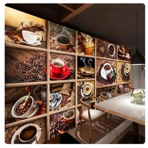 Coffee Beans Coffee Cup Cafe Restaurant Living Room Kitchen Decorative ...