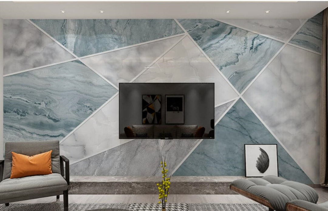 Simple Geometry Wallpaper Wall Mural for Living Room or Bedroom Dinning ...