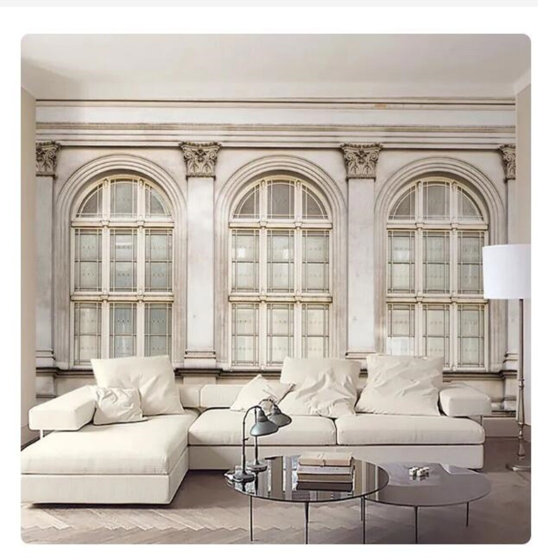 Retro Nostalgia 3D Window Decoration Wallpaper Wall Mural Home Decor ...